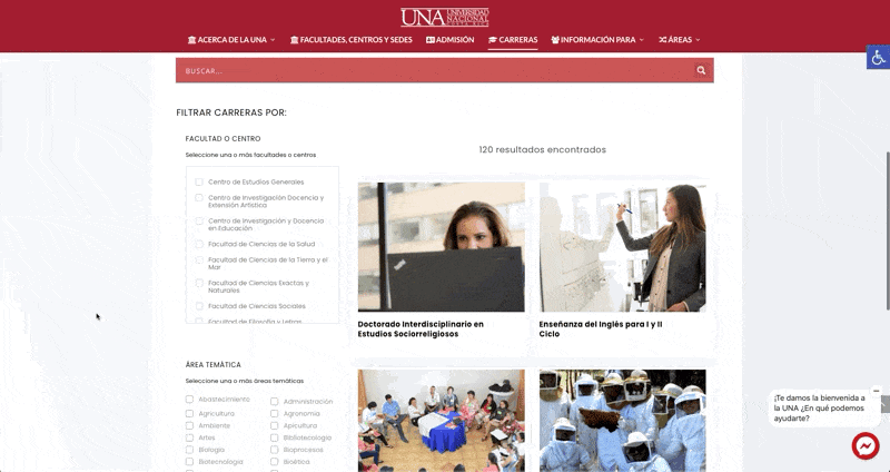 Catálogo de carreras UNA | Universidad Nacional